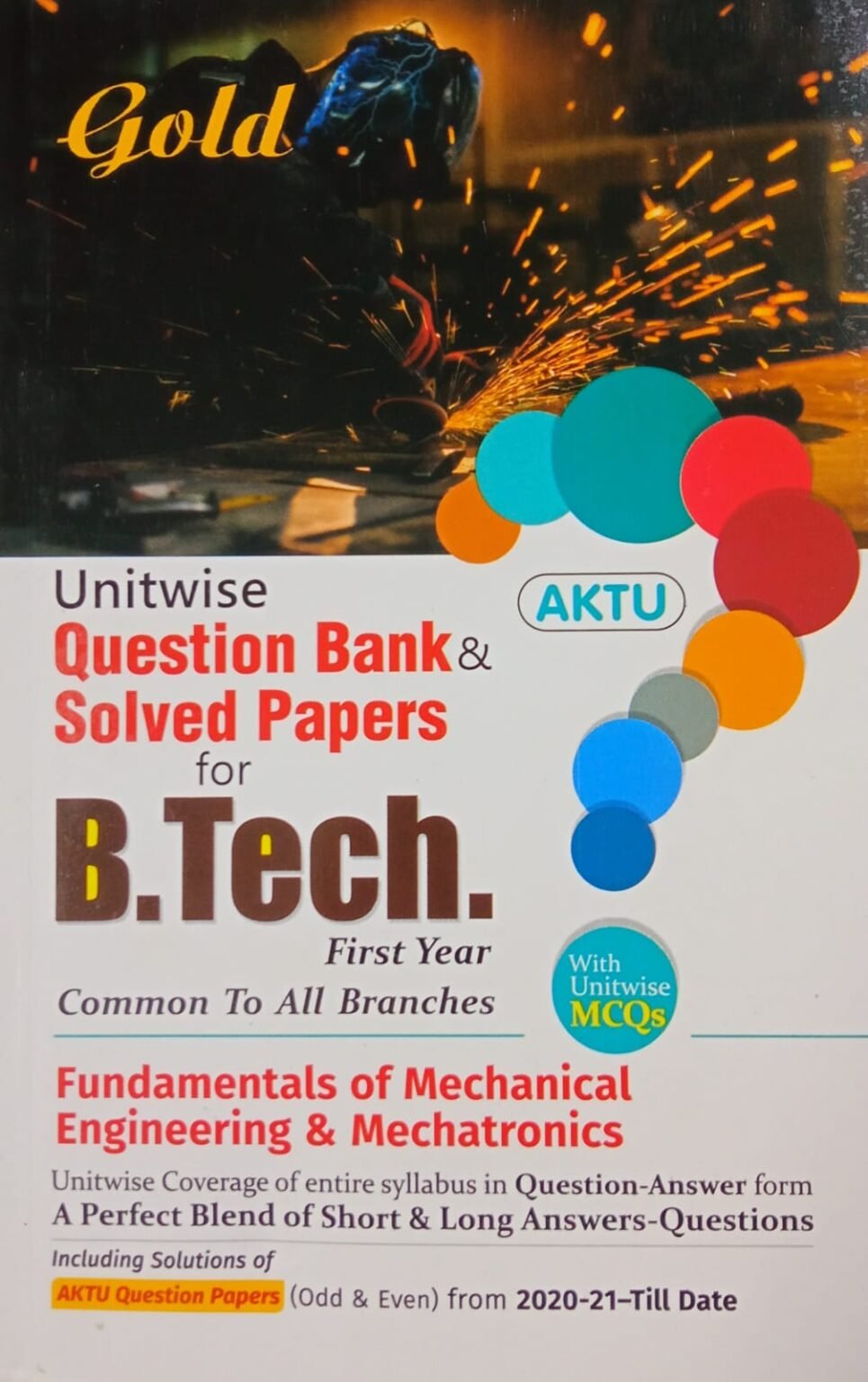 Gold BTech Fundamentals Of Mechanical Engineering And Mechatronics 1st Year With MCQs In English ...
