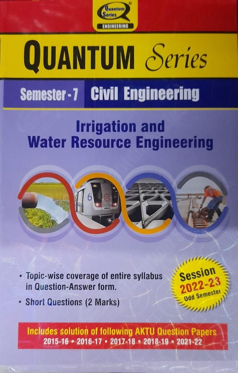 Irrigation And Water Resource Enginerring - Quantum AKTU 2022-2023 ...